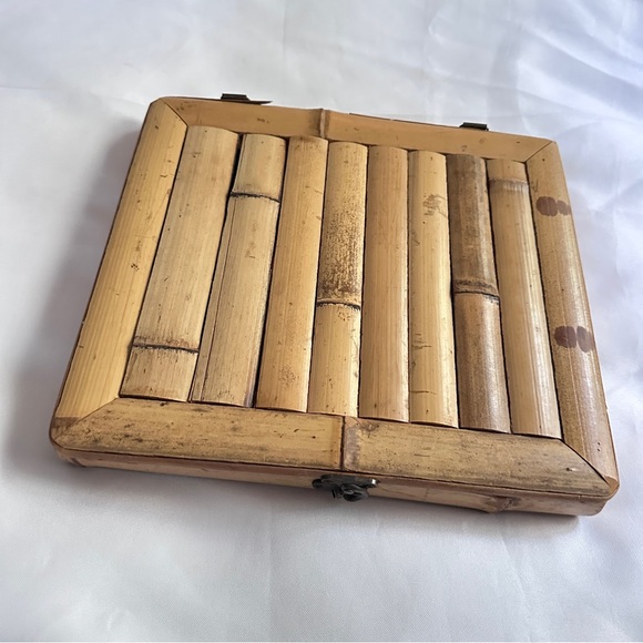 Storage & Organization | Vintage Bamboo Wood Box | Poshmark